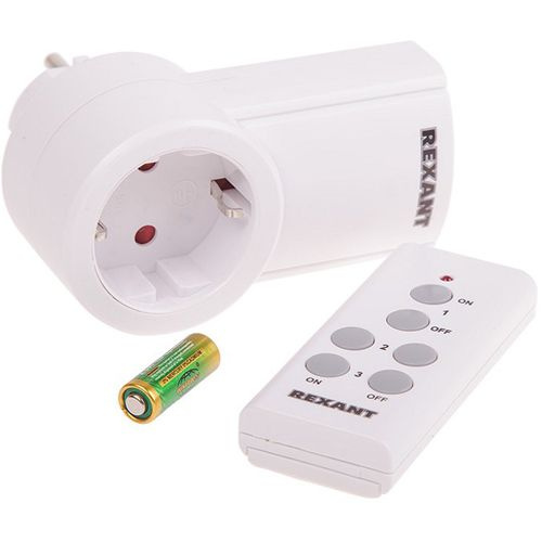 Розетка сетевая 220 с ДУ Rexant RX-001 10-6020 c пультом радиоуправляемая до 30м, 10А купить на ...