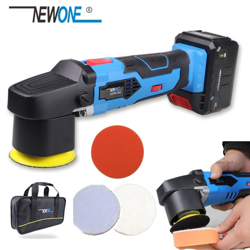 NEWONE 16V Беспроводной орбитальный полировальный станок двойного действия, шлифовальный станок ...