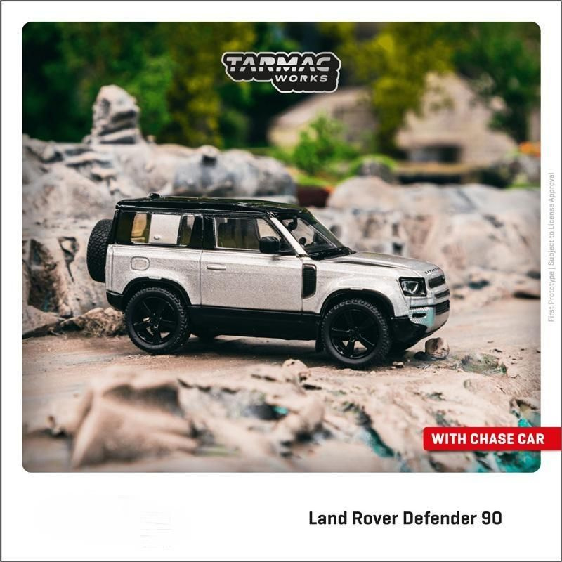 Машинка Tarmac Works TW 1/64 Land Rover Defender 90 Silver Die-cast ...