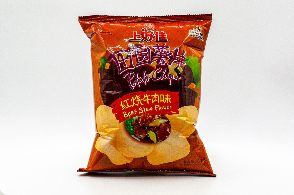 Чипсы Оиши со вкусом тушеной говядины 80 грамм / Oishi 80 g Упаковка ...