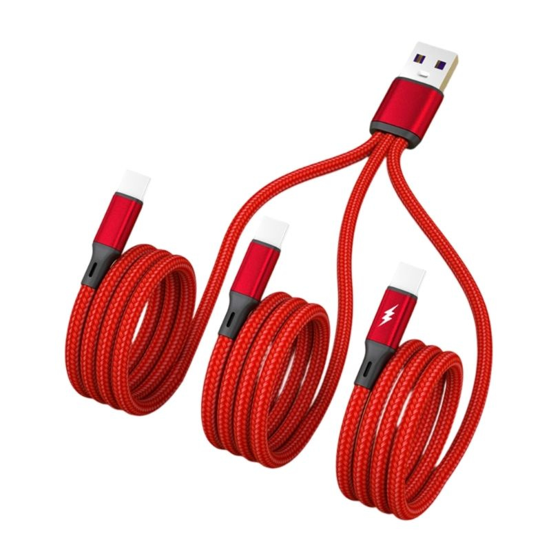 Быстрая зарядка Usb на 3 зарядных кабеля типа C шнур выходная