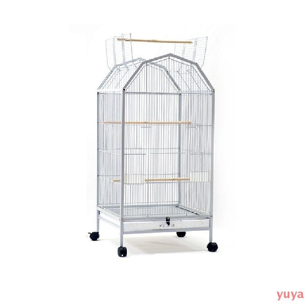 Клетка для птиц попугая большая, черный металлик, 45 х 45 х 93см, шаг ...