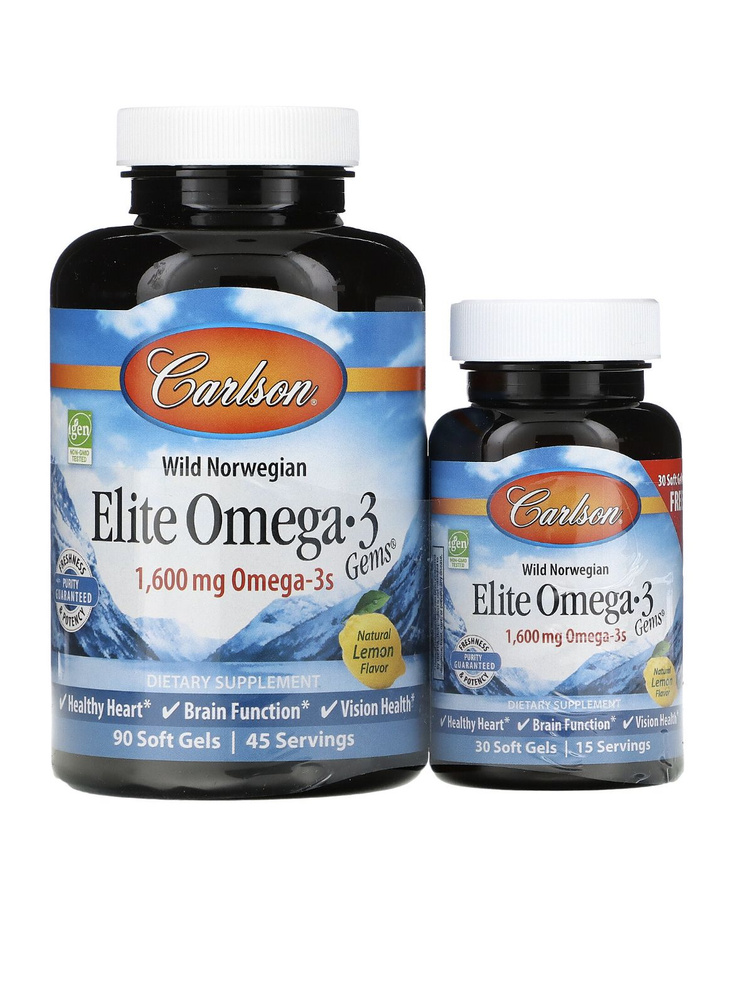 Carlson Elite Omega-3 ( Элит Омега 3 в капсулах) , отборные омега 3 ...