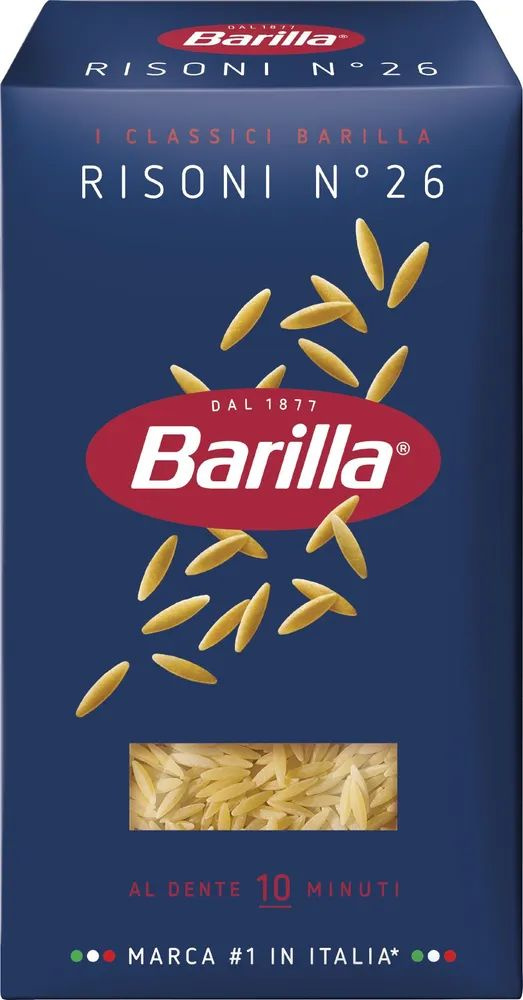 Макаронные изделия Barilla вермишель Risoni n.26, из твёрдых сортов пшеницы, 450 г - купить с ...
