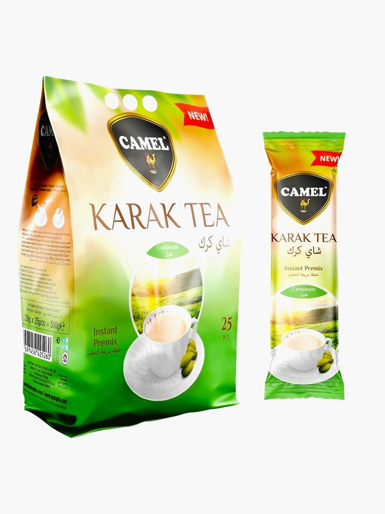 Karak Tea Cardamon, пряный чай c кардамоном в пакетиках, 25 саше х 20 ...