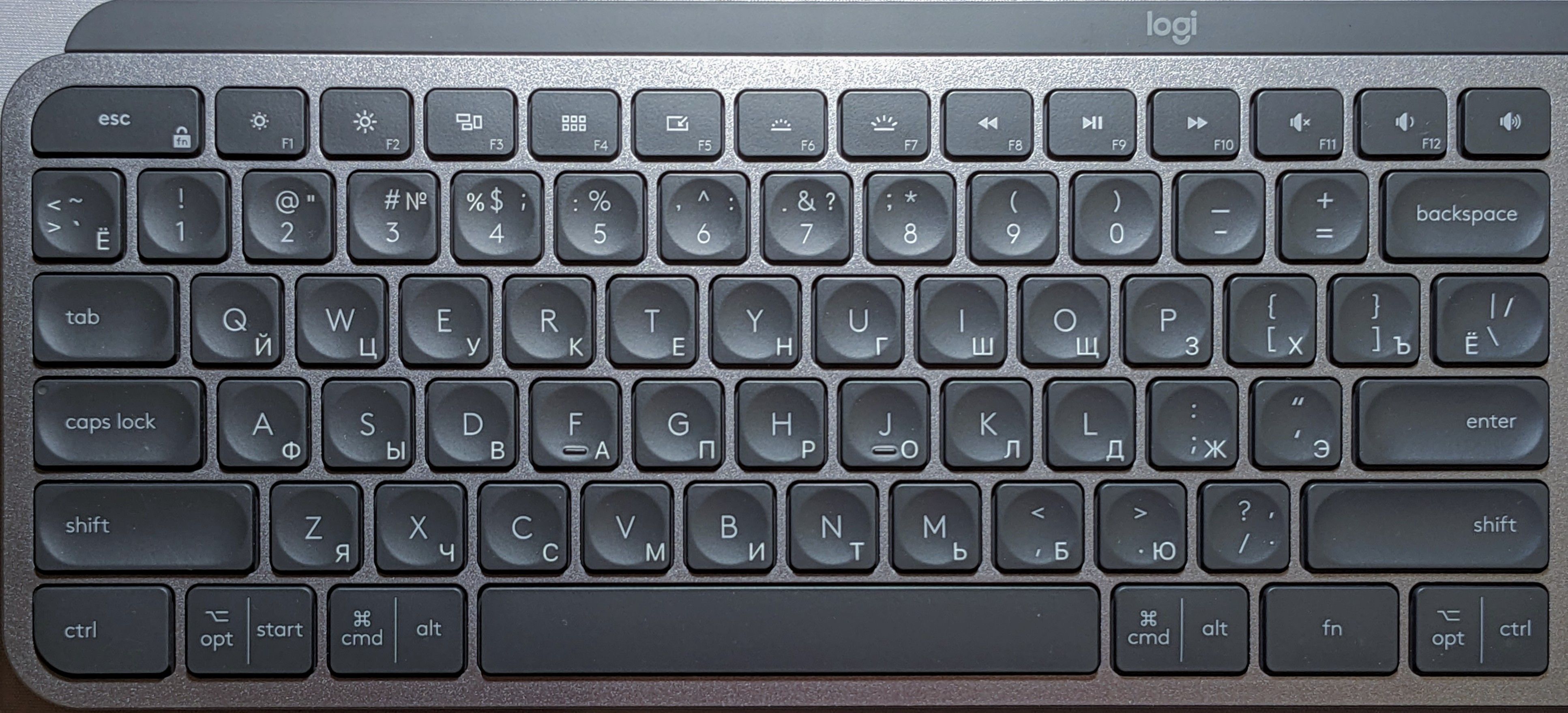 Ножничная клавиатура Logitech MX Keys_Русская гравировка (крупная ...