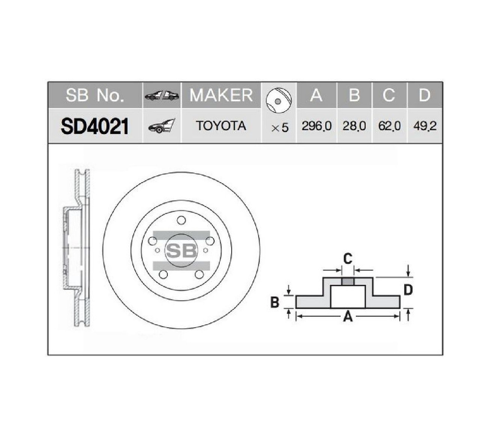 Диск тормозной Sangsin SD4021 - купить по низкой цене в интернет ...