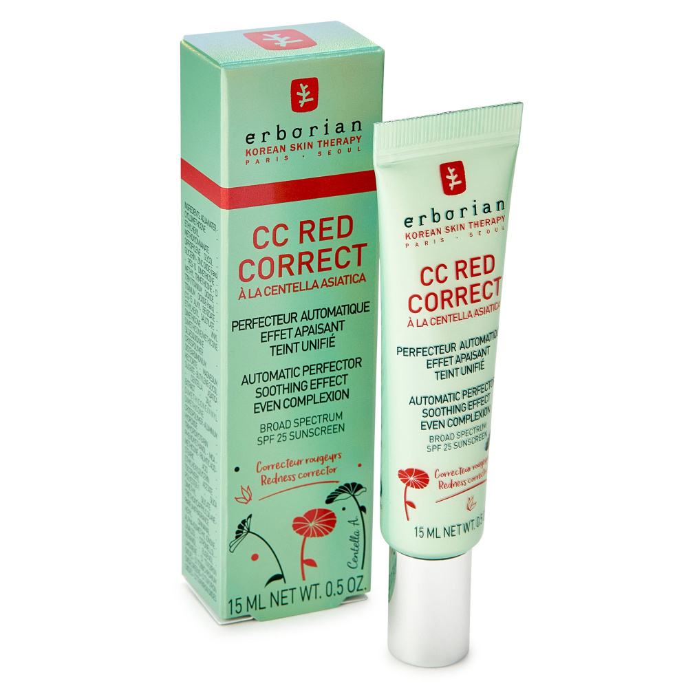 Erborian CC RED CORRECT, CC RED Корректирующий крем для лица, 15 мл ...