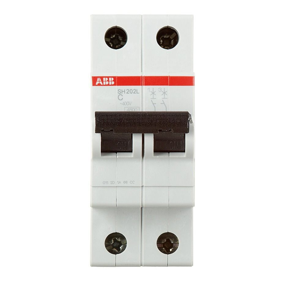 Купить Автоматический выключатель ABB SH202L 2P 16А тип С 4,5 кА 380 В (5 шт.) по низкой цене в ...