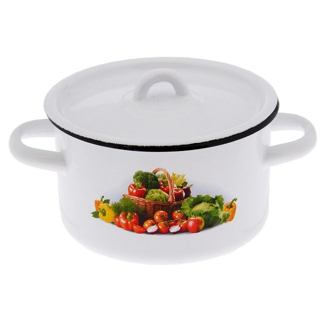 Кастрюля Лысьвенские эмали, Эмалированная сталь, 1,5 л - купить по ...