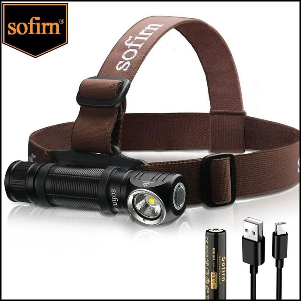 Sofirn HS40 USB C Перезаряжаемая фара 18650 Сверхъяркий SST40 LED ...