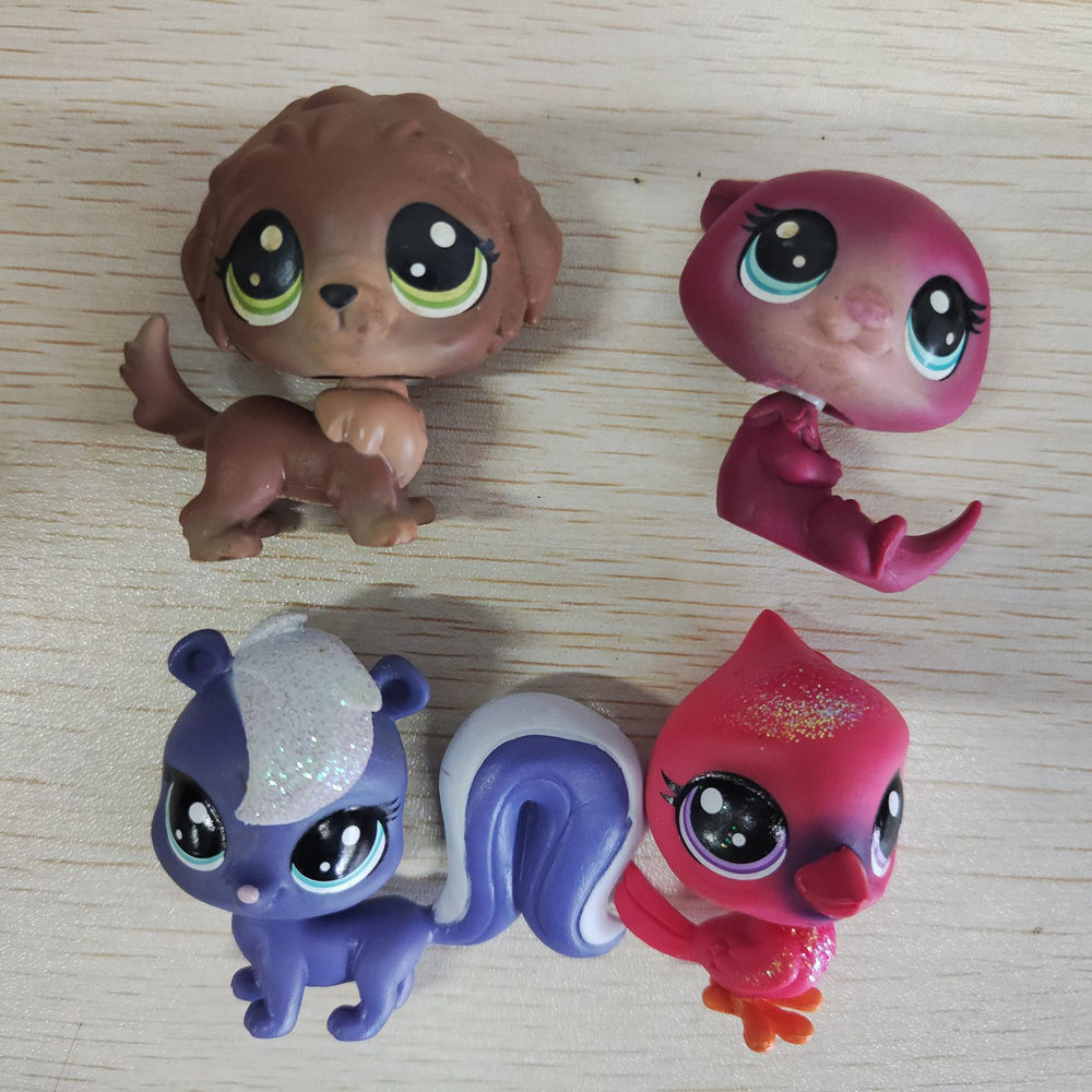 4 шт. зоомагазин LPS щенок кошка мини игрушка Littlest Pet Shop Dog Cat ...