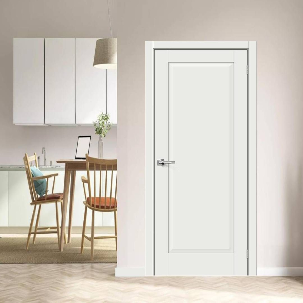 Межкомнатная дверь Прима 10 White 700х2000 глухая (комплект) - купить с ...