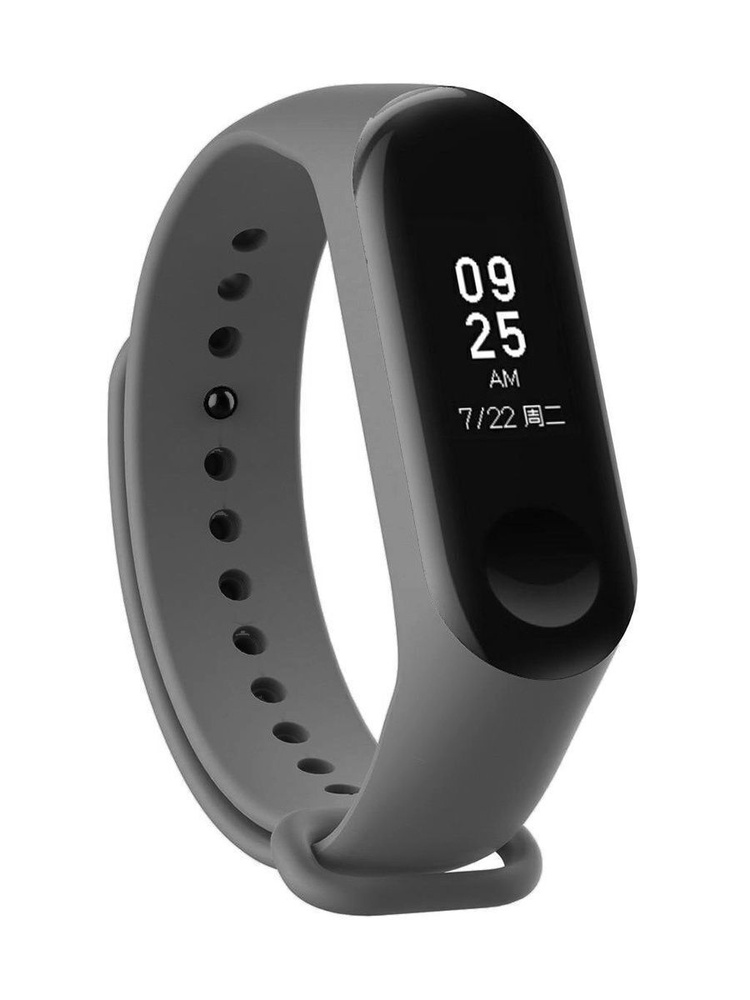 Ремешок для фитнес-браслета Xiaomi Mi Band 3/4, тёмно-серый ...