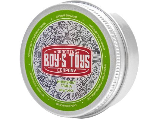 Глина для укладки волос средней фиксации с низким уровнем блеска Boys ...
