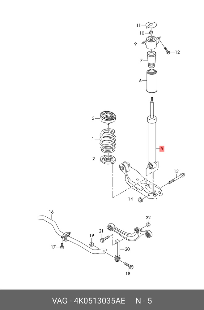 Газонаполненный амортизатор zf sachs VAG 4K0 513 035 AE - купить по ...