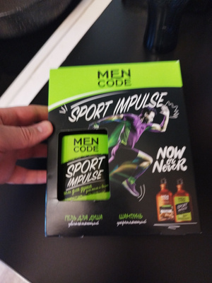 Подарочный набор Гель для душа 300 мл + Шампунь для волос укрепляющий 300 мл, MEN CODE Sport ...