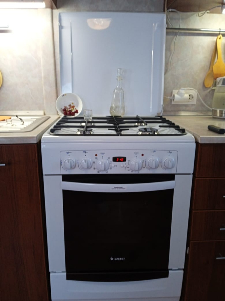 Gefest 6102-03 60 см Газовая плита, 4 конфорки, белая купить c доставкой на OZON по низкой цене ...
