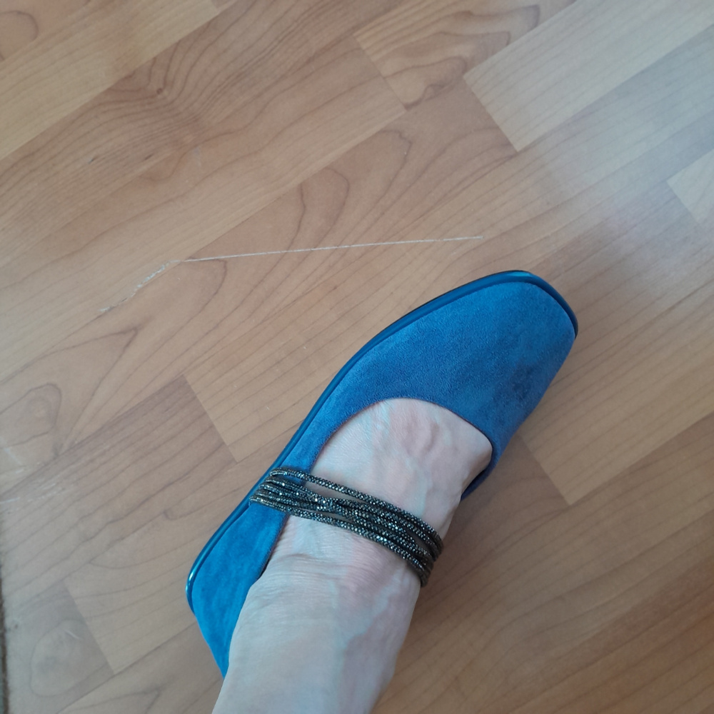 Балетки Женский JOYCITY Текстиль, размер 39 6 Россия лодочки Блестки, Бисер Закрытый нос ...