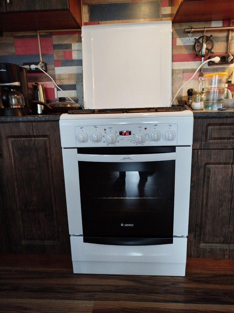 Gefest 6102-03 60 см Газовая плита, 4 конфорки, белая купить c доставкой на OZON по низкой цене ...