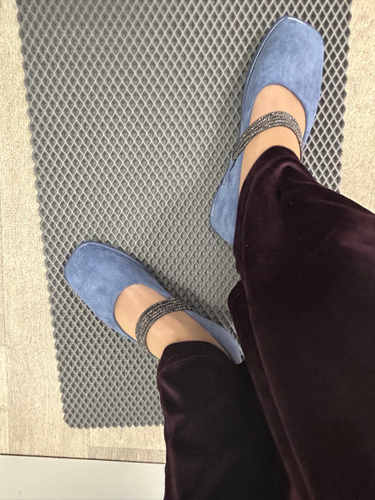 Балетки Женский JOYCITY Текстиль, размер 39 6 Россия лодочки Блестки, Бисер Закрытый нос ...