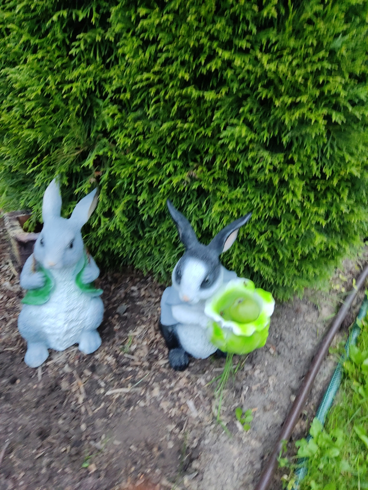 Декоративная фигура садовая Зайка F08380 полистоун HiTSAD, На газон - купить по низкой цене с ...