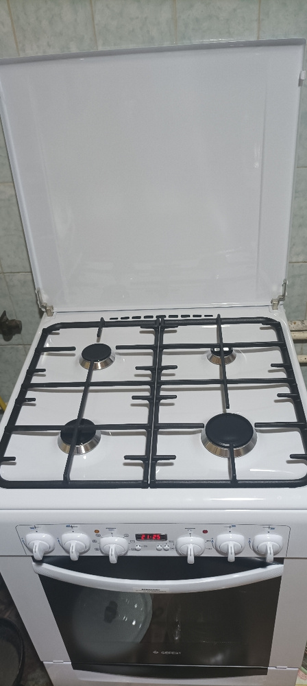 Gefest 6102-03 60 см Газовая плита, 4 конфорки, белая купить c доставкой на OZON по низкой цене ...