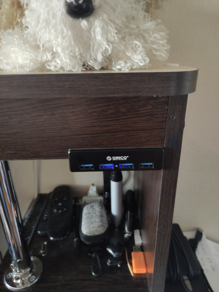 Хаб USB 3.0 MH4PU на 4 порта USB 3.0 для крепления на стол или к монитору, серебристый - купить ...